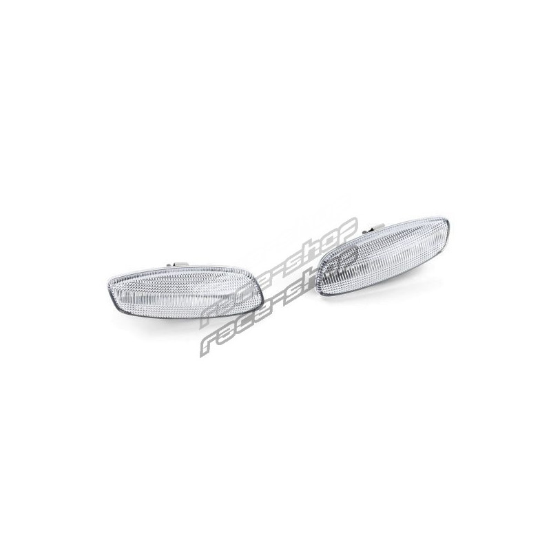 Side Indicator Mirrors White Clear for Peugeot 207 308 Citroen C3 C4 C5 ...