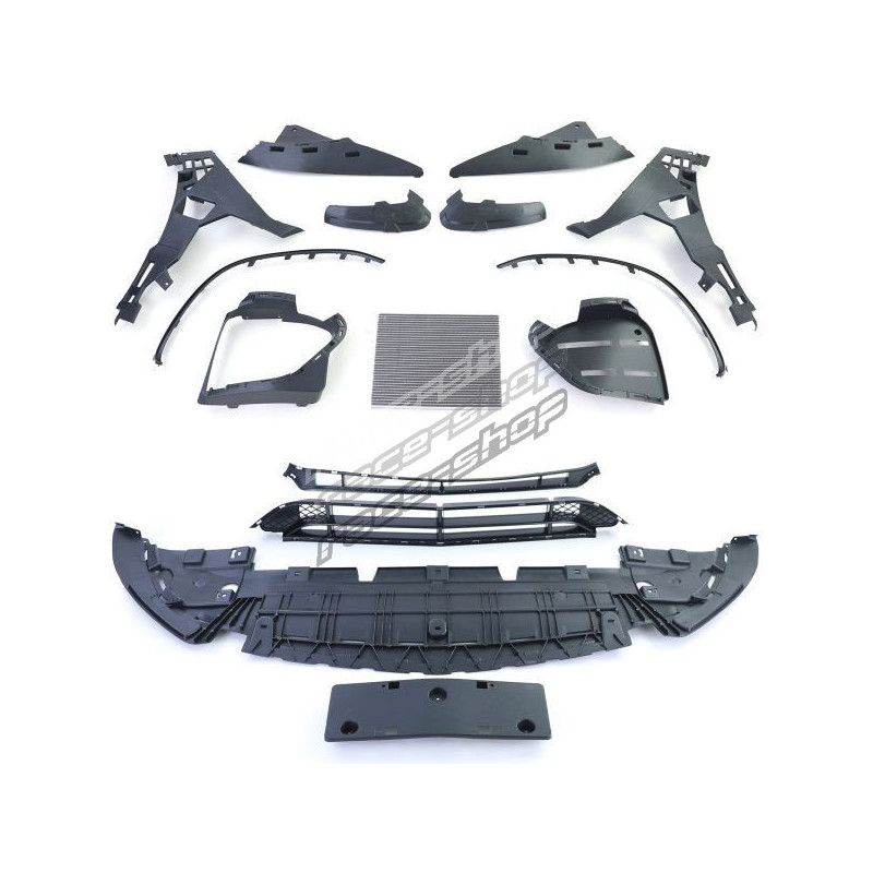 Sport bumper with grille black gloss chrome for Mercedes CLA X118 from ...