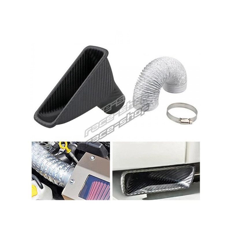 RACES Universal air intake duct (Square) - Carbon look | races-shop.com