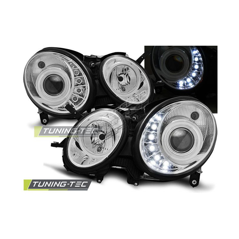 HEADLIGHTS DAYLIGHT CHROME for MERCEDES W211 E-KLASA 05.06-09 | races ...